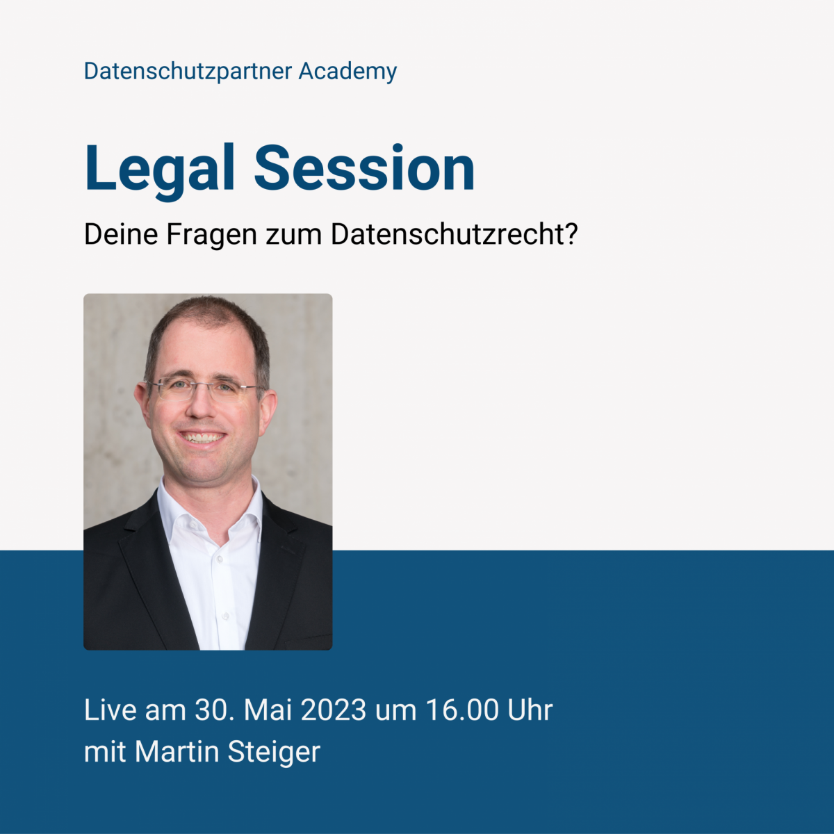 Legal Session: AI-Chatbots, Bild- und Tonaufnahmen, Haftungsausschluss ...