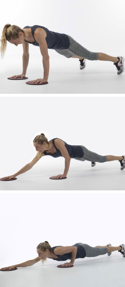 Training mit Hilfsmitteln – Sliding Pads: Crawling Push-Up » mobilesport.ch