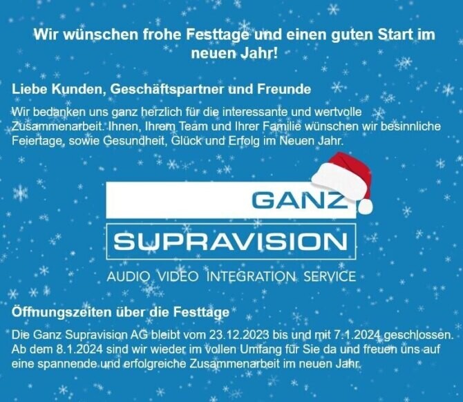 Ganz Supravision AG - Audio | Video | Integration | Service