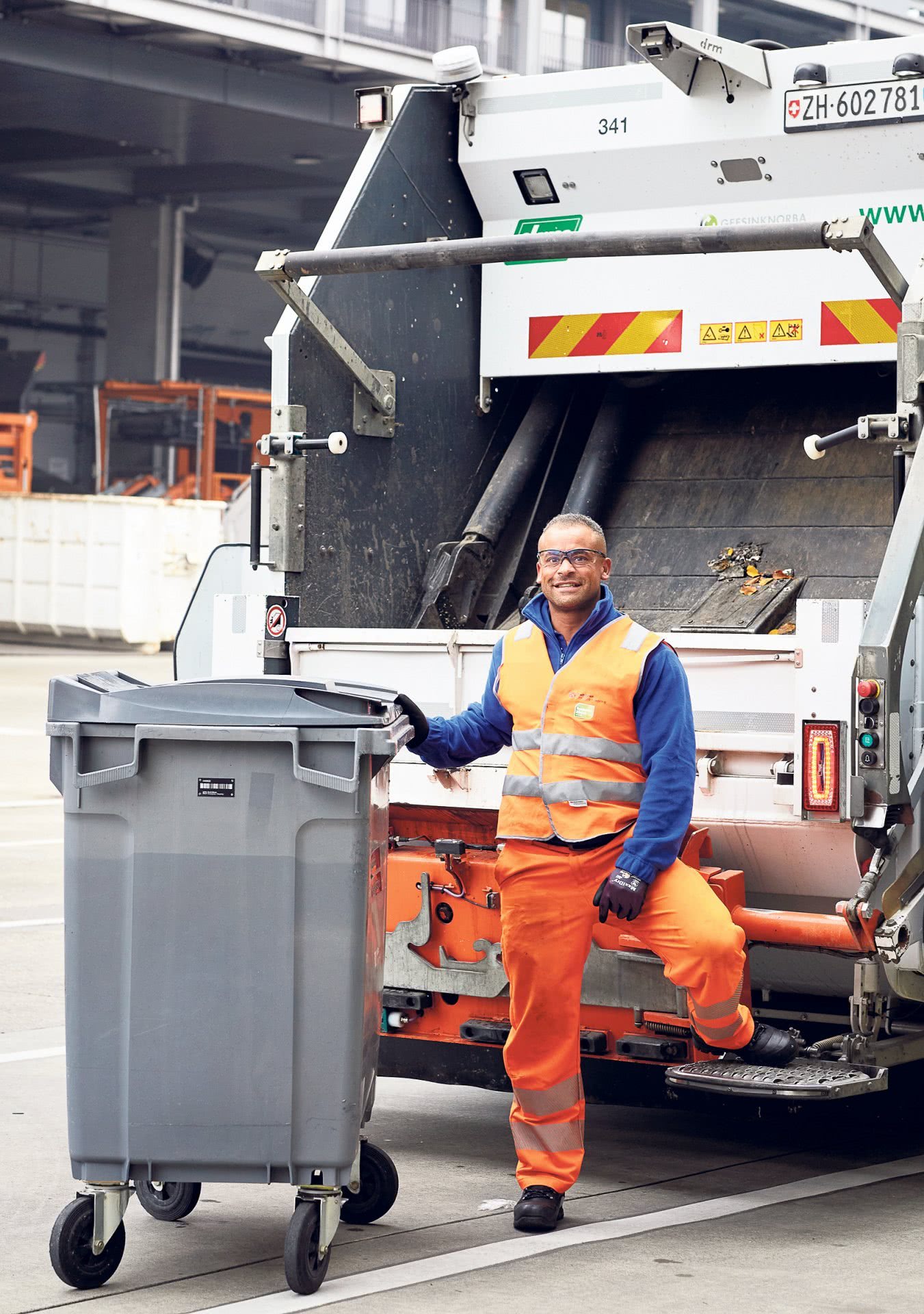 Betriebsarbeiter Entsorgungslogistik David Brassel: «Ich mache diese ...